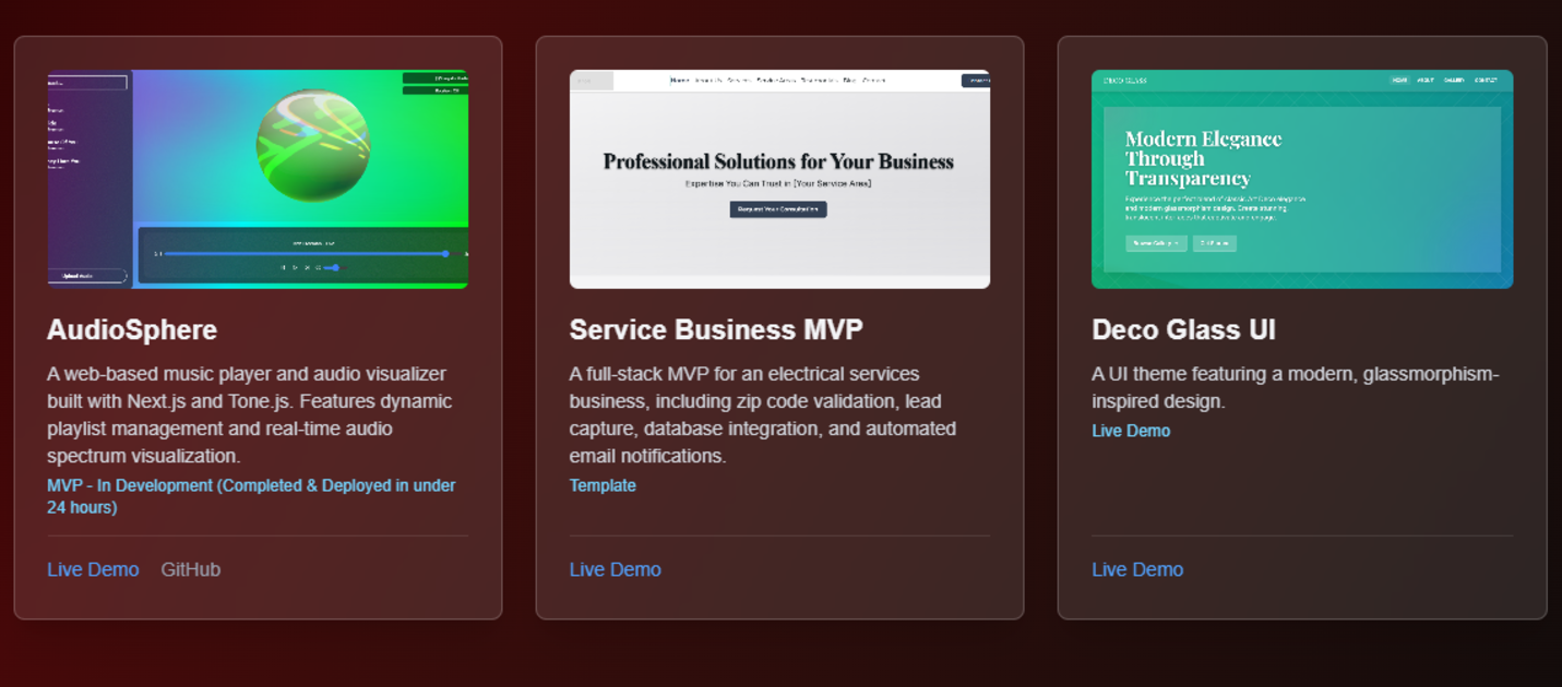Rapid MVP King | Full Stack Developer | Home